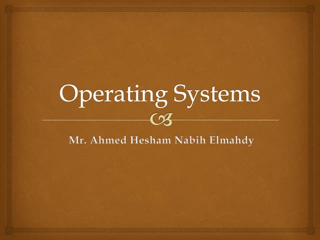 Different types of operating systems | PPTX