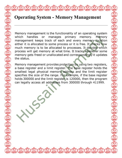 Memory allocation (4) | PPT