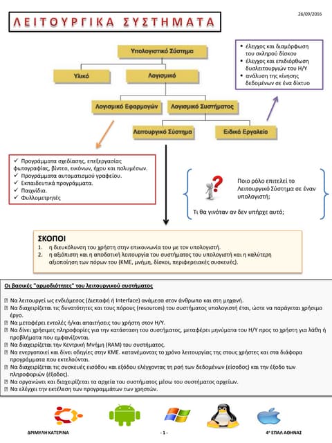 βασικές έννοιες λειτουργικών συστημάτων | PDF