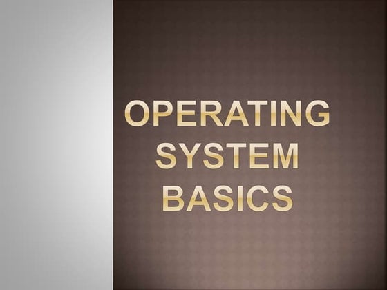 types of operating system an overview of the topics.pptx