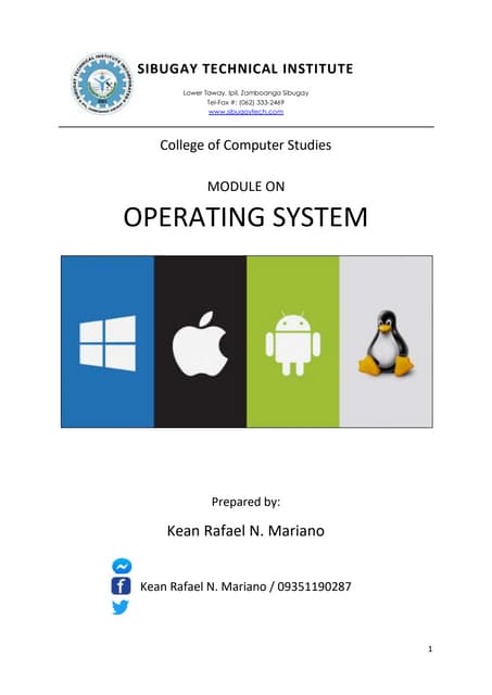 Operating System Architecture Pptx Operating Systems Computer Software And Applications