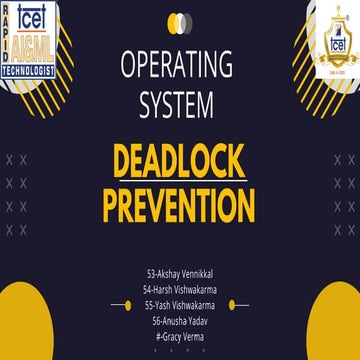 OPERATING SYSTEM deadlock prevention techniques | PDF