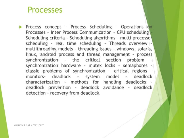Operating System Unit 2 Pptdeadlock Detection Recovery From Deadlock Ppt
