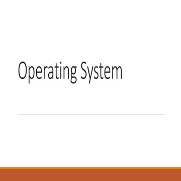 Operating System-Unit1-Introduction to operating system | PDF