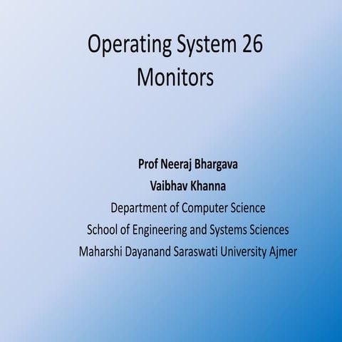 Operating system 26 monitors | PPTX