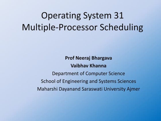 Process Scheduling Ppt 2253