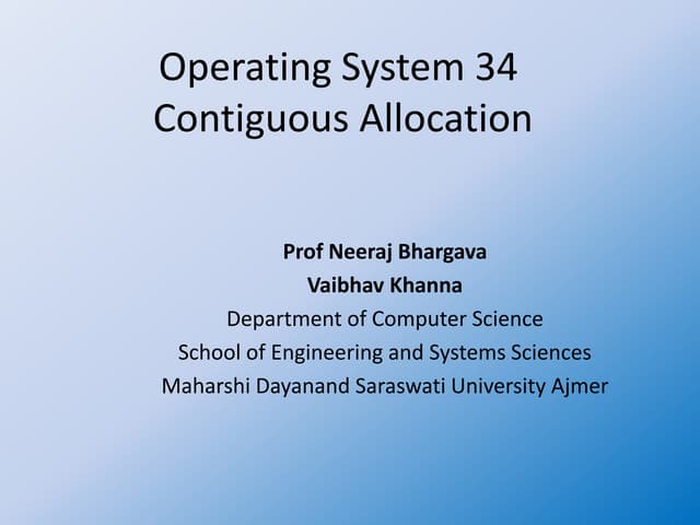 Operating system 34 contiguous allocation | PPT Operating system 34 contiguous allocation | PPT