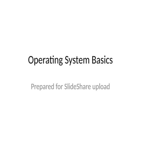 Briefly describe about the operating system and their concept learning | PPTX