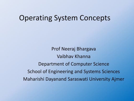 introduction to Operating system, kernal | PPT
