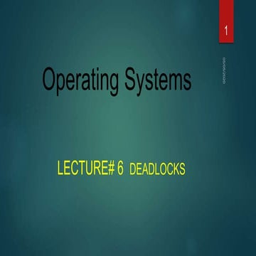 Operating System Deadlock Ppt