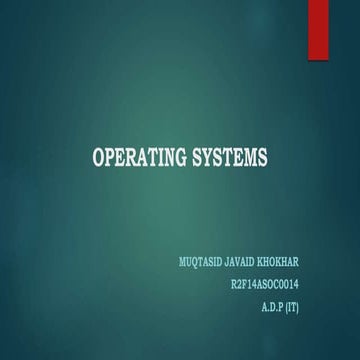 Functions Of Operating Systems