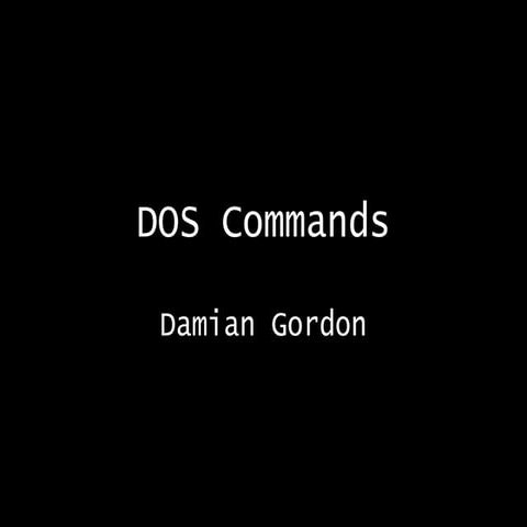 DOS Command | PPT