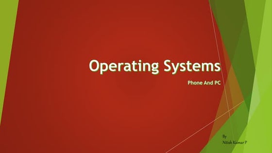 COMMONLY USED OPERATING SYSTEMS | PPT
