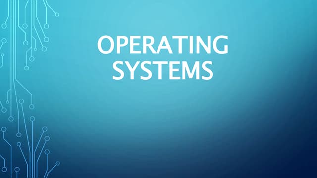 Operating system presentation | PPTX