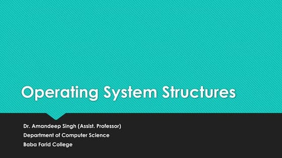 Functions Of Operating System | PPS