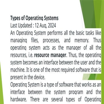 Operating System Computer Basic Learning Pptx Operating Systems Computer Software And