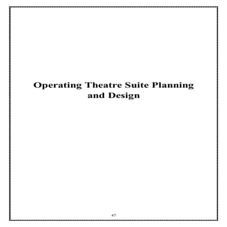 Operating theatre suite planning and design | DOC