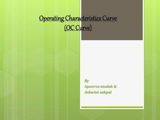 Operating characteristic curves | PPTX