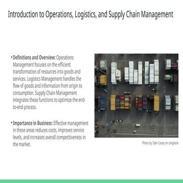 operation management, logistics and supply chain management | PDF