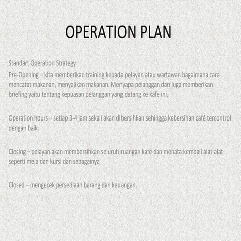 Operation Plan | PPT