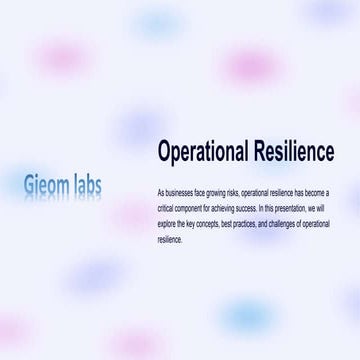 Operational Resilience | PPTX