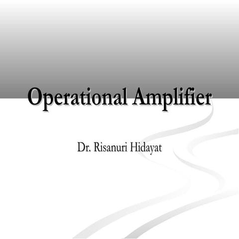Operational amplifier | PPT