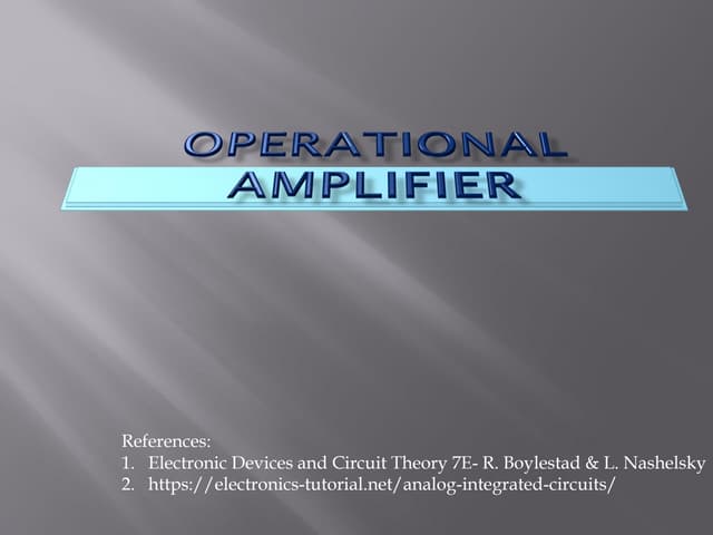integrator and differentiator op-amp | PPTX