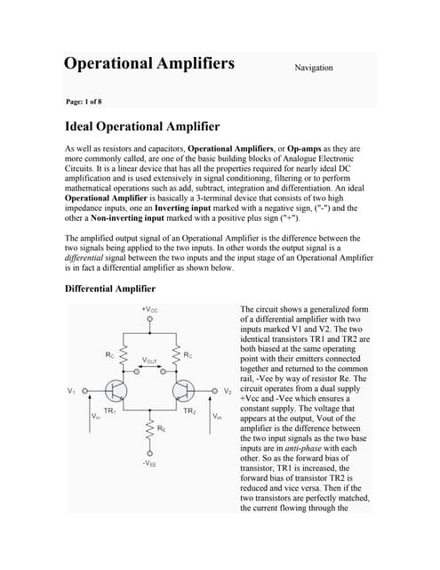 Op amp(operational amplifier) | PPTX