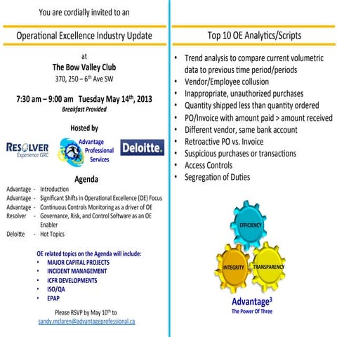 Operational excellence invite | PDF | Business and Finance