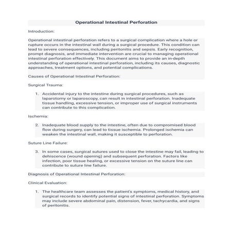 Intestinal perforation | PPTX