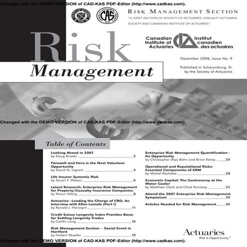 Operational and reputational risk: Essential components of ERM | PDF