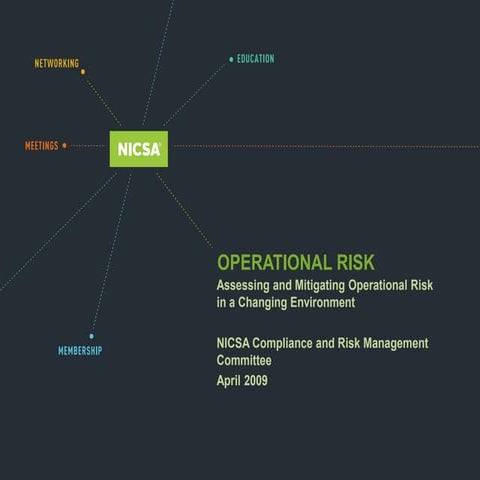 Operational Risk | Assessing and Mitigating Operational Risk in a ...