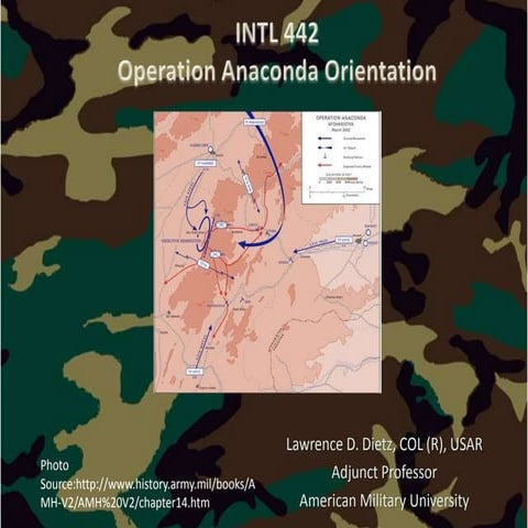 Operation anaconda orientation | PPTX