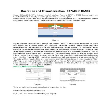 Operation and Characterization DMOS | PDF