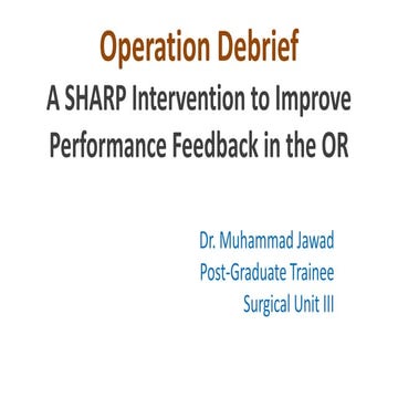 Operation debrief SHARP Tool | PPTX