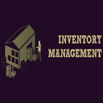 Inventory Management in Operation Management | PPTX