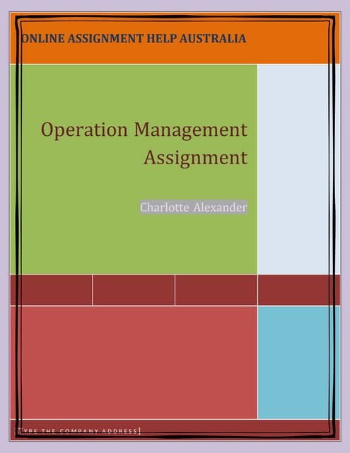 Operation Management Ppt