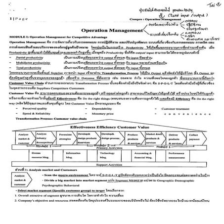 Operation Management Summary | PDF | Business Operations | Business
