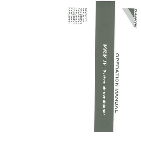 Operation manualvrv iv | PPT