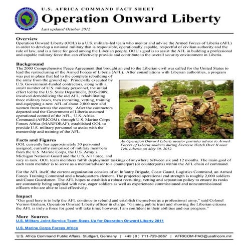 Operation onward liberty | PDF | Defense Industry | Industries
