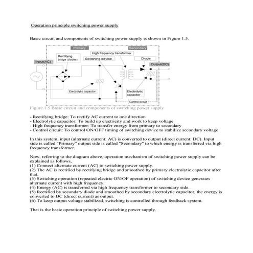 SELF SWITCHING POWER SUPLLY | PPTX
