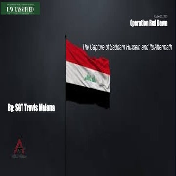 The History Of Operation Red Dawn and Bin Laden's Capture | PPTX