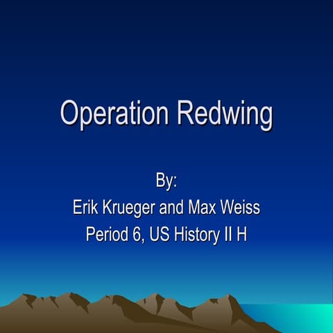 Operation Redwing | PPT