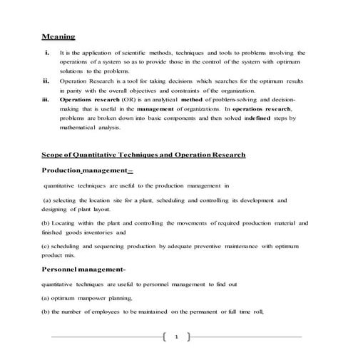 Operation research | PDF