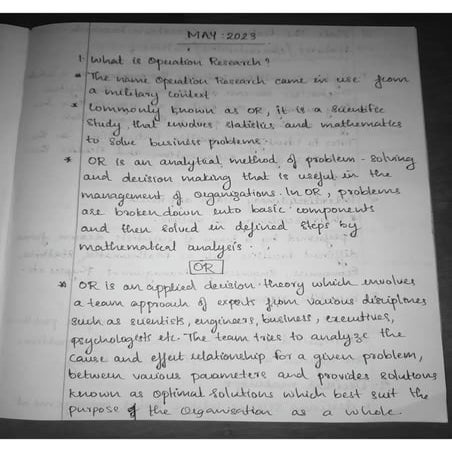 operation research question paper question answers | PDF