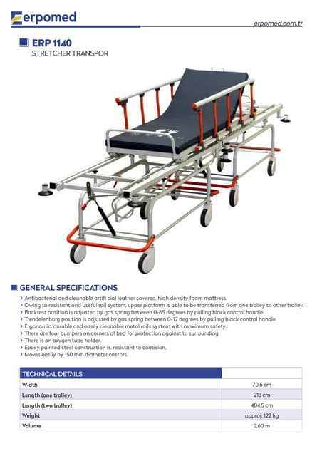 General purpose stretcher erp-1150 | PDF