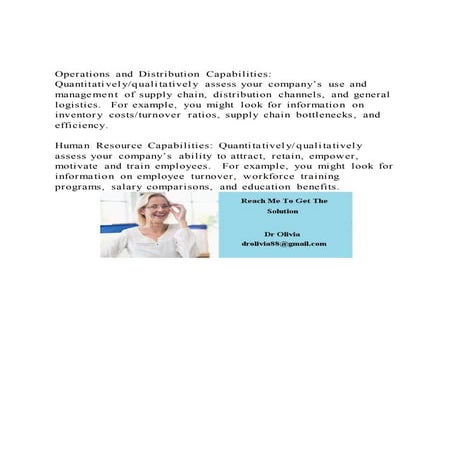 Operations and Distribution Capabilities Quantitativelyqualita | DOCX ...