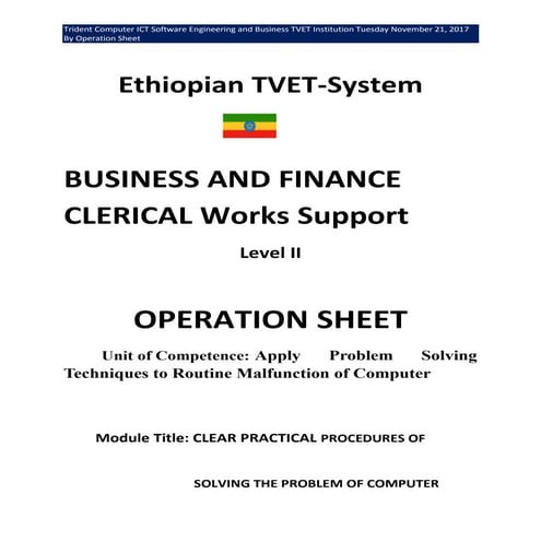 Operation sheet berhanu tadesse | PDF