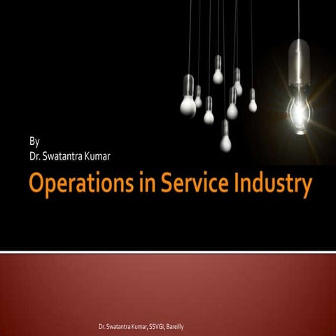 Operations in service industry 1 | PPT