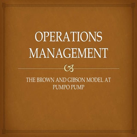 Operations management | PPT